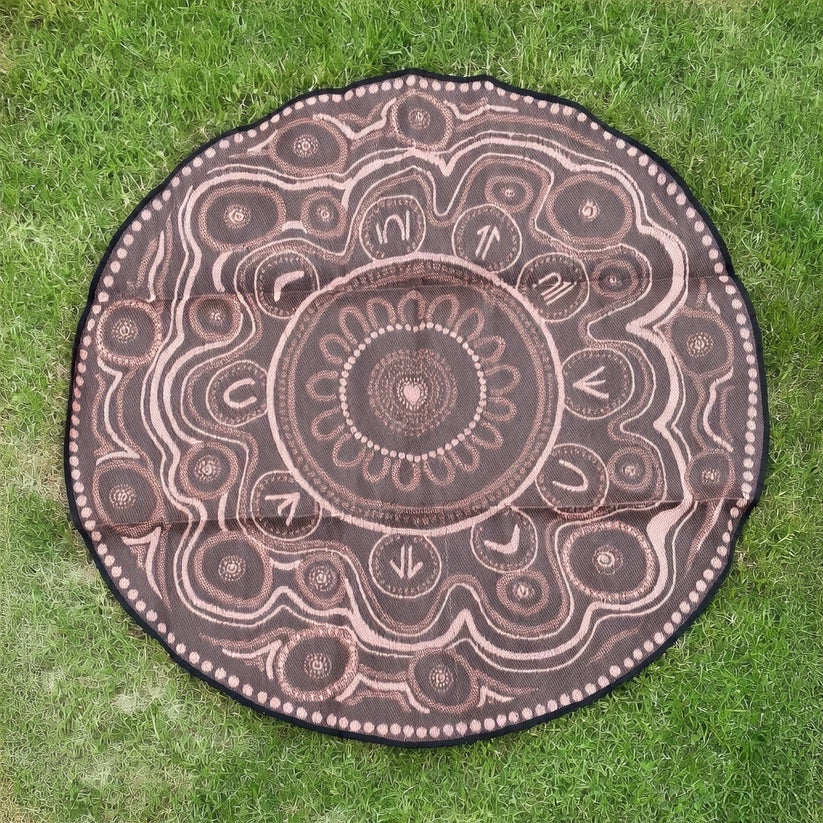 Aboriginal Art Yarning Circle Outdoor Mat – Education National