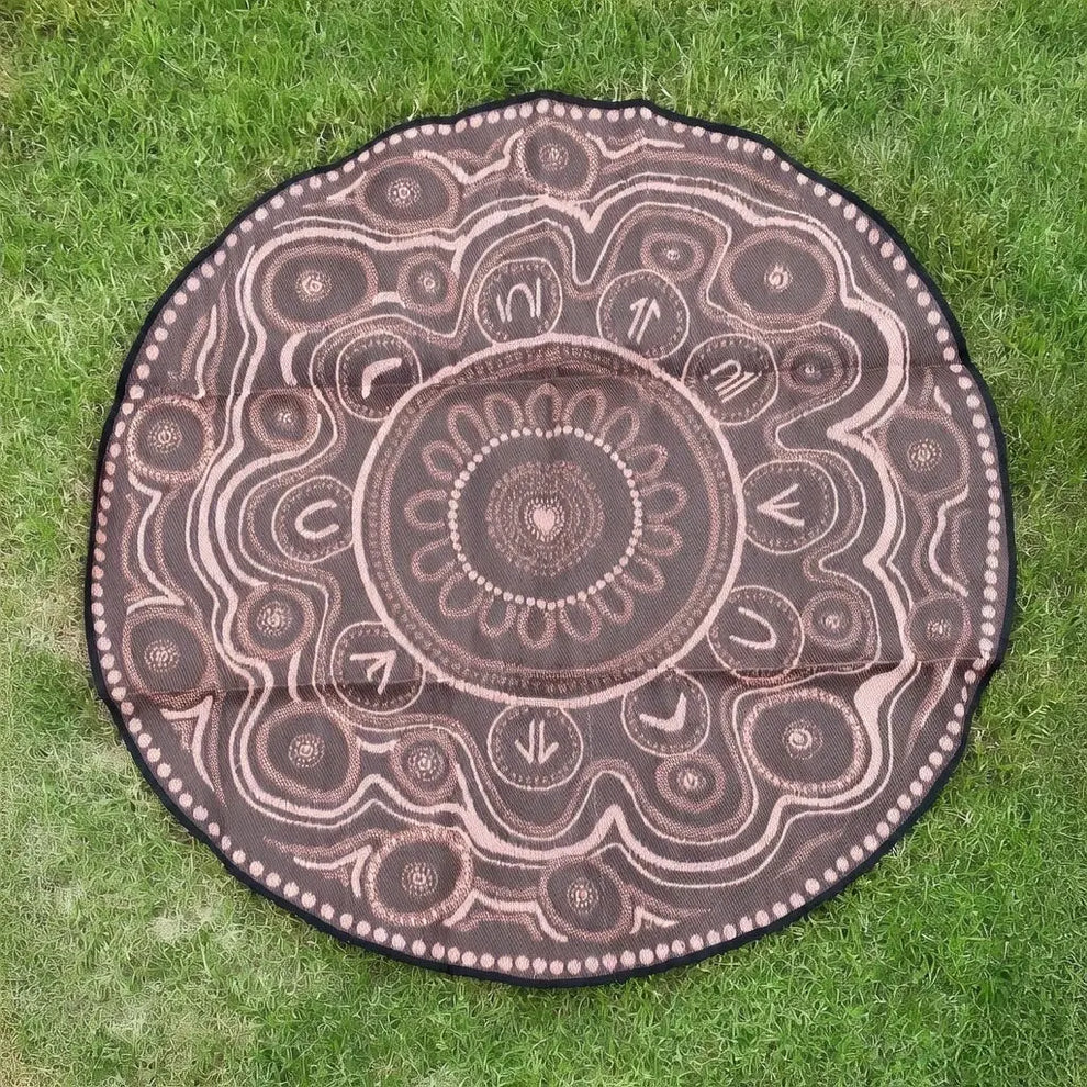 Aboriginal Art Yarning Circle Outdoor Mat – Education National