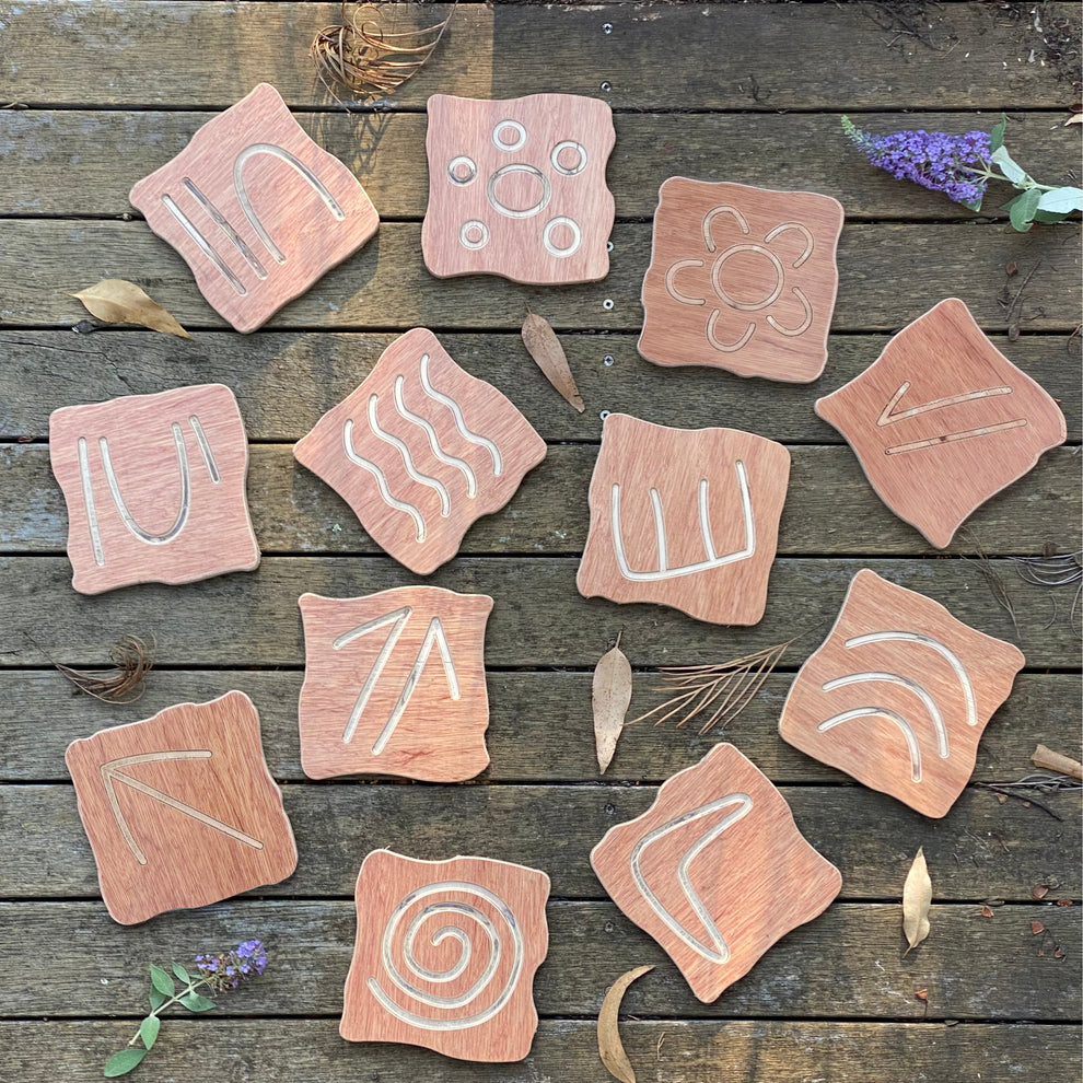 Aboriginal symbols Finger Tracing Cards – Education National