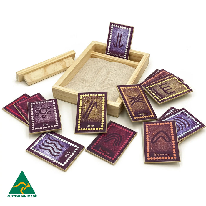 Aboriginal symbols sand drawing game — Education National