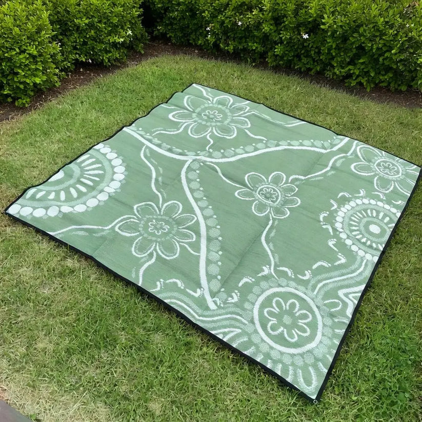 Indigenous Eucalyptus Outdoor Mat — Aboriginal Art Outdoor Learning Mat ...