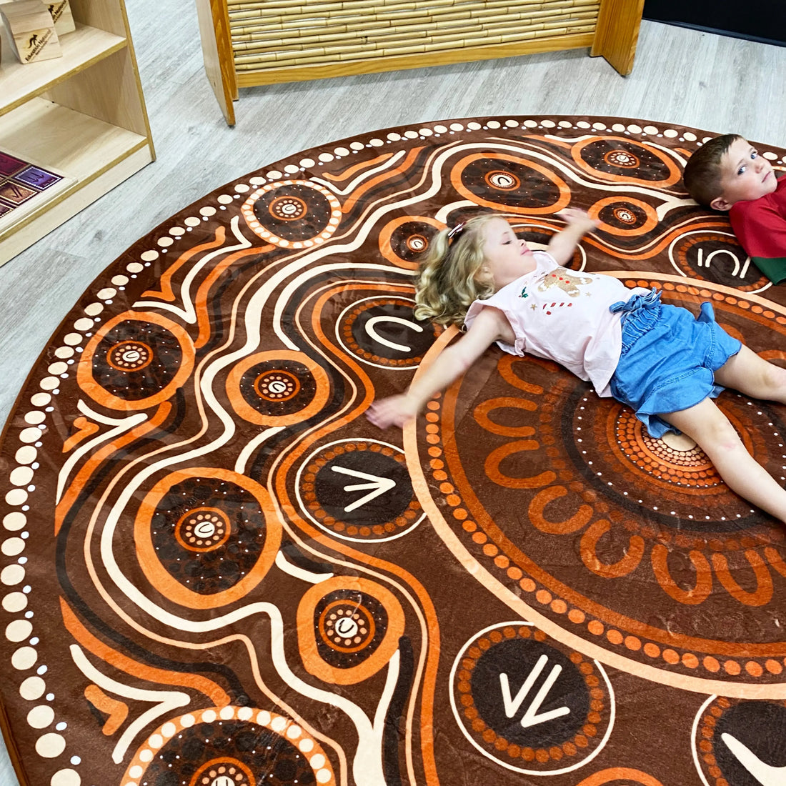 Yarning Circle Indigenous Rug — Aboriginal Art Classroom Rug ...