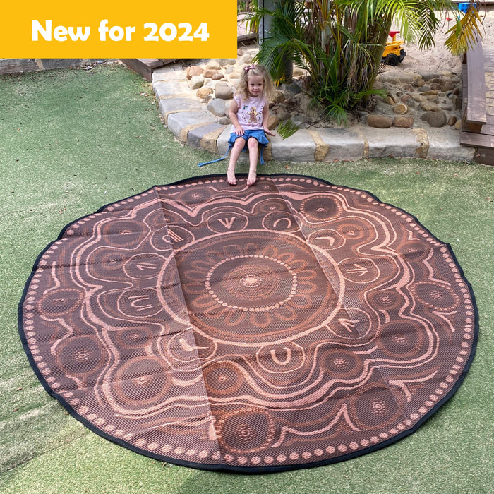 Aboriginal Art Yarning Circle Outdoor Mat — Education National